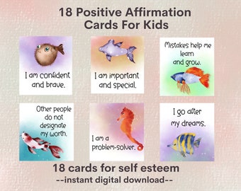 Affirmation Cards for Kids, Motivational Cards, Kids Positivity Cards ...