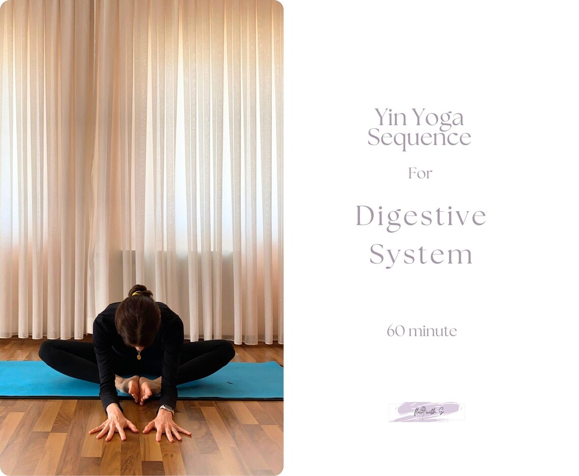 Yin Yoga for DIGESTIVE SYSTEM With Photos- 60 Min- Yoga Template for ...
