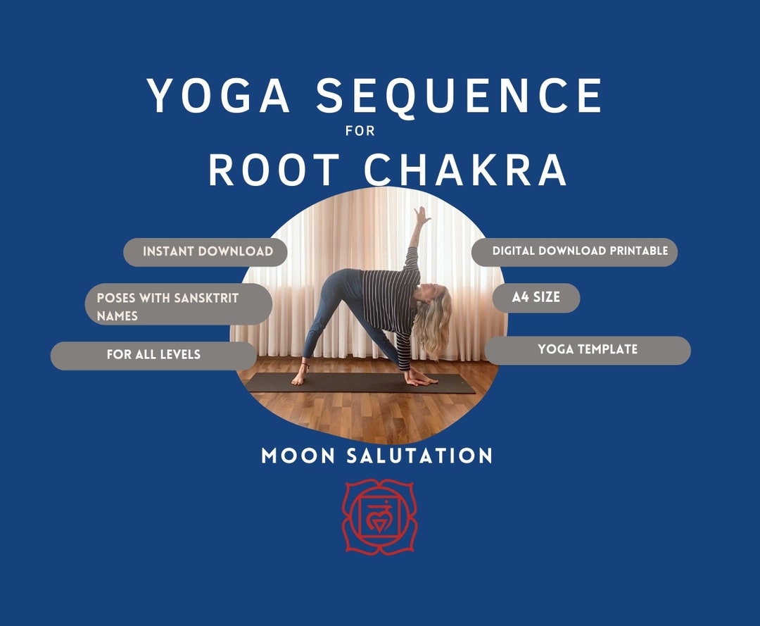 Yoga Sequence for Root Chakra Moon Salutation, Chandra Namaskara Flow ...