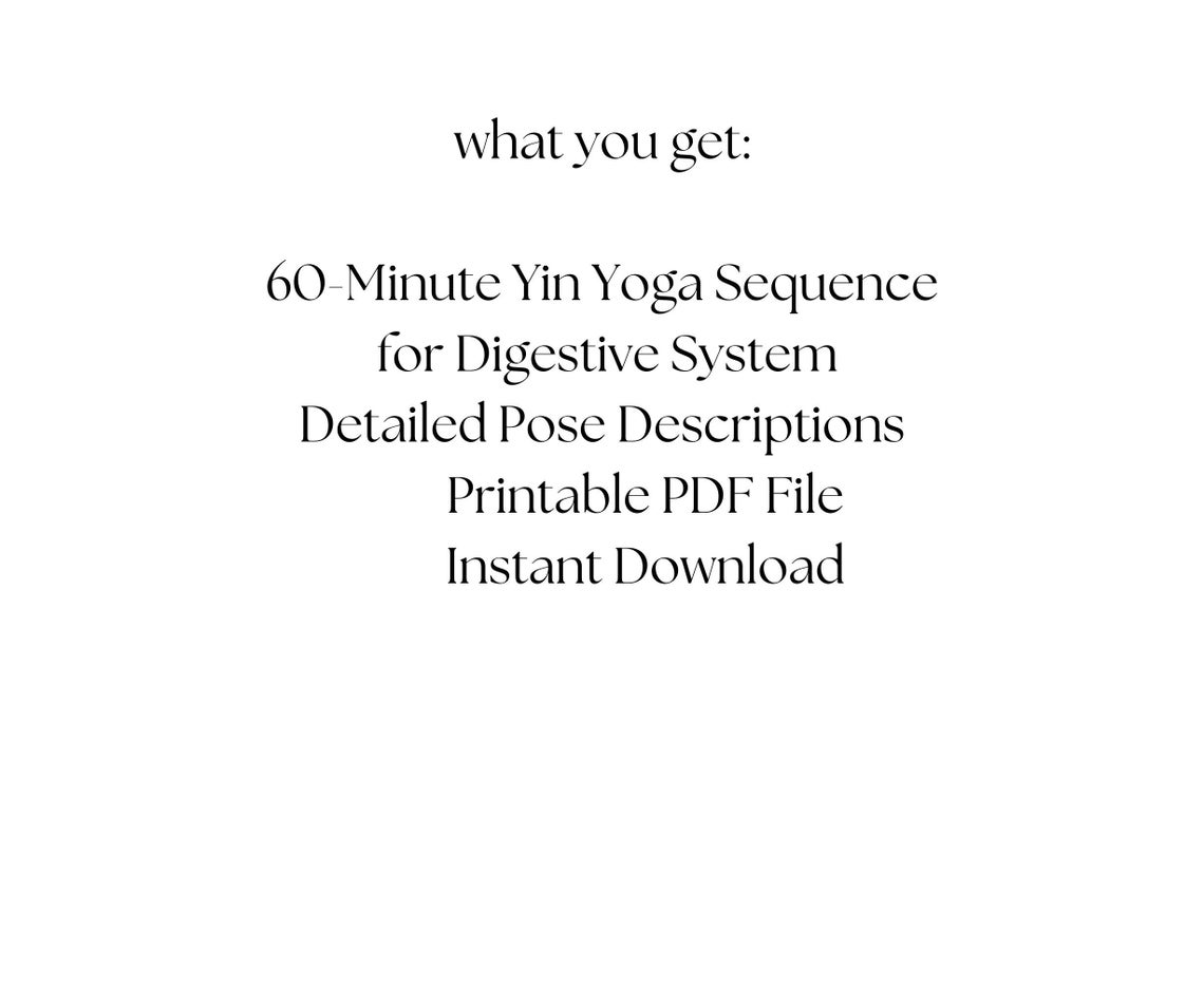 Yin Yoga for DIGESTIVE SYSTEM With Photos- 60 Min- Yoga Template for ...
