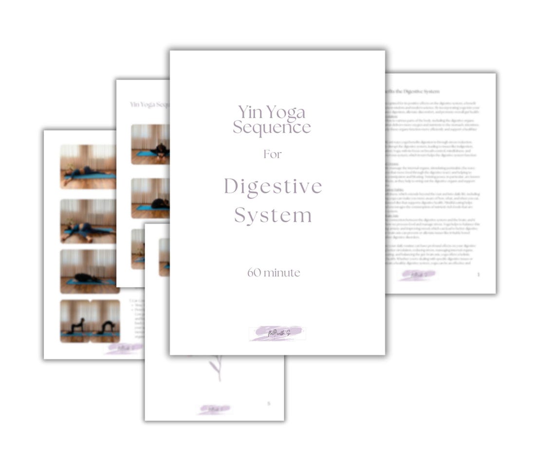 Yin Yoga for DIGESTIVE SYSTEM With Photos- 60 Min- Yoga Template for ...