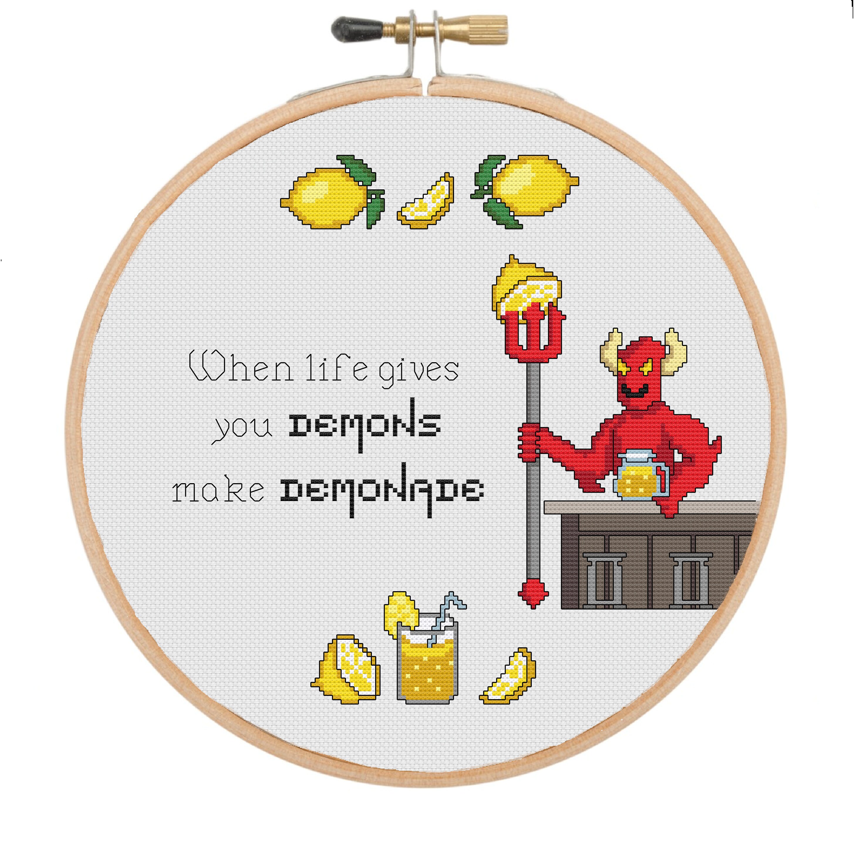 Demonade Cross Stitch PDF Pattern - Etsy