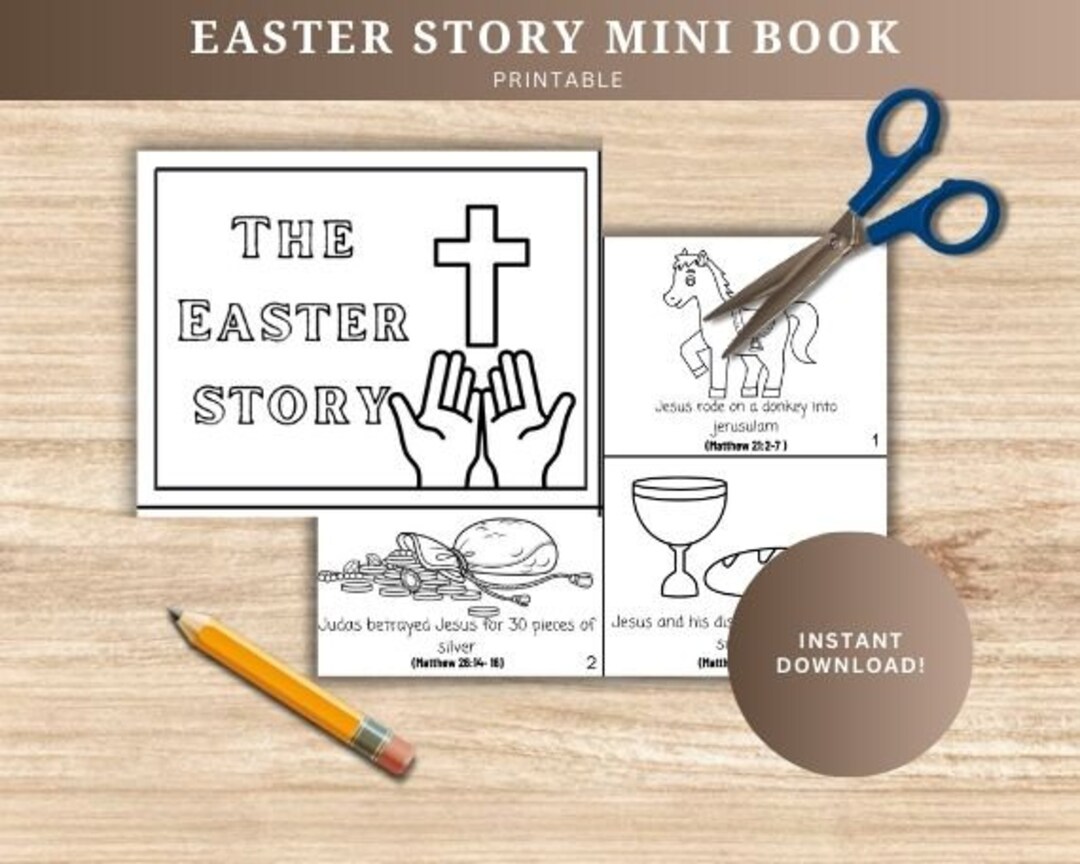 Easter Story Mini Book, Easter Activities, Holy Week for Kids, Easter ...