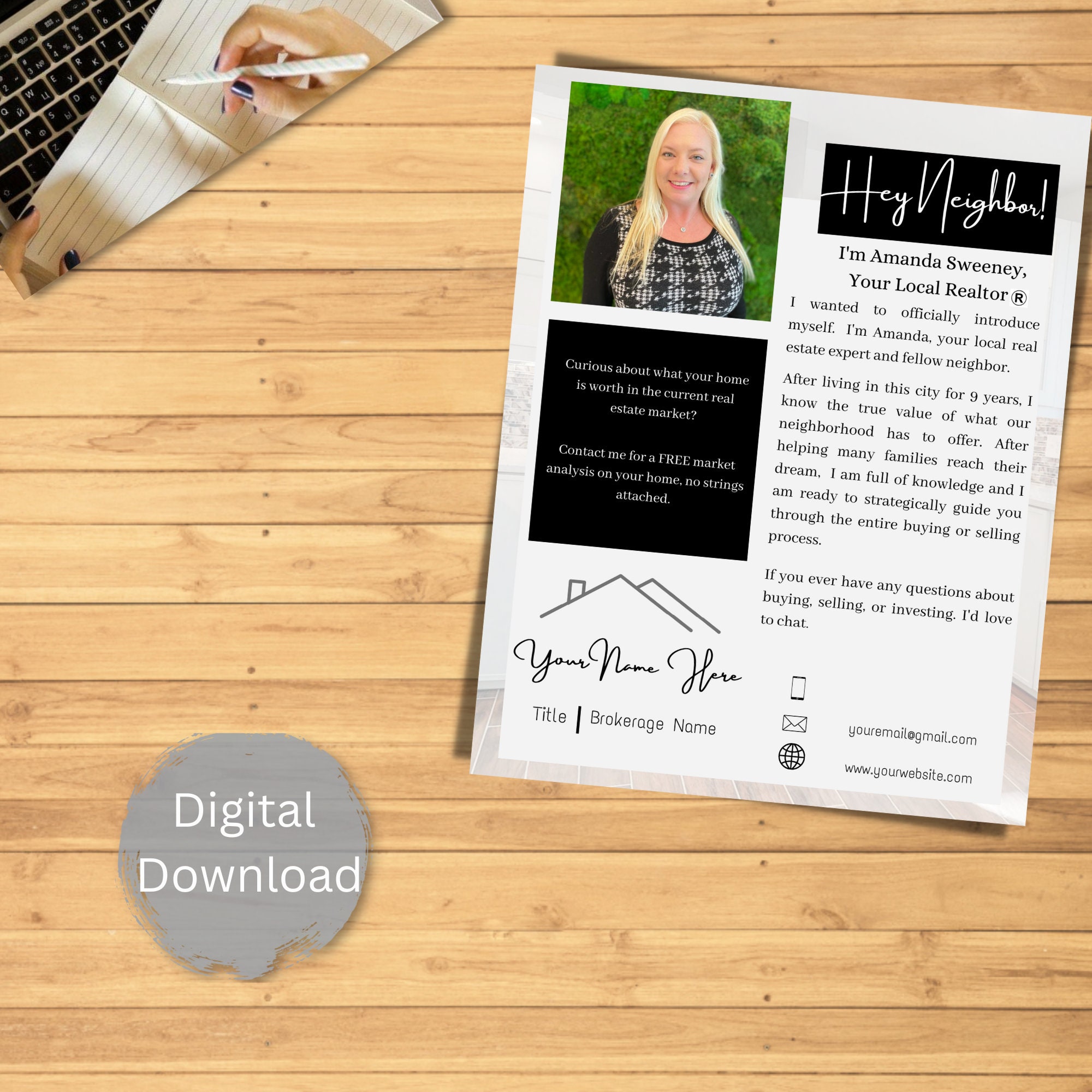 4 Different Letters Hello Neighbor Farming Letter for Realtors and ...