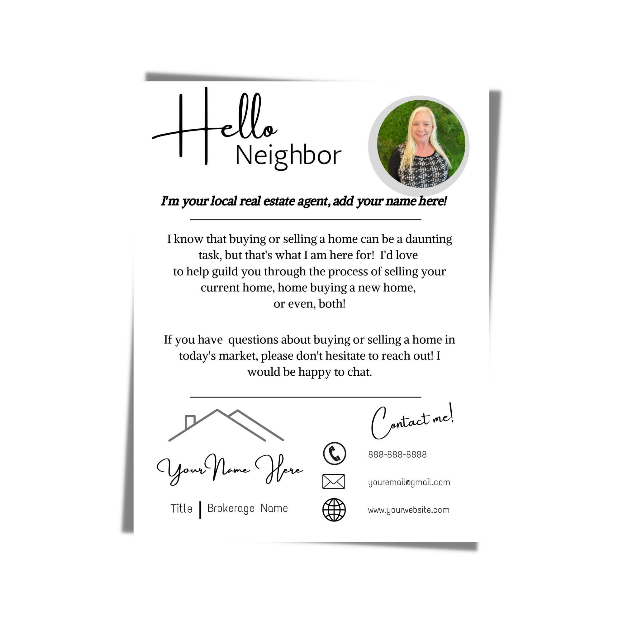 Hello Neighbor Farming Letter for Realtors and Lenders | Real Estate ...