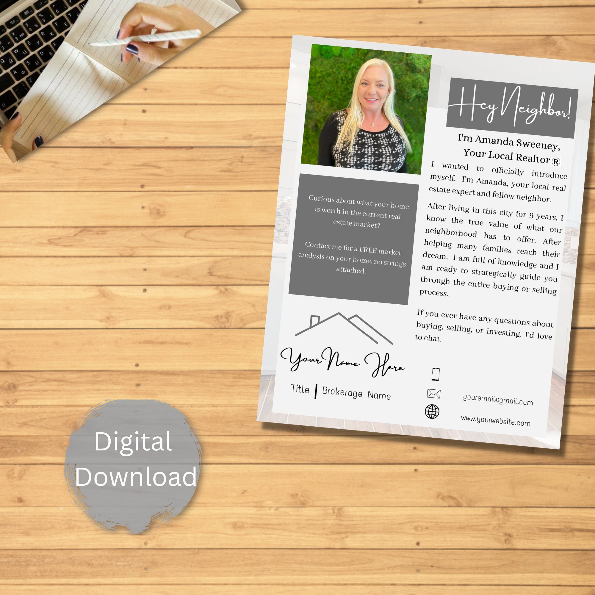 4 Different Letters Hello Neighbor Farming Letter for Realtors and ...