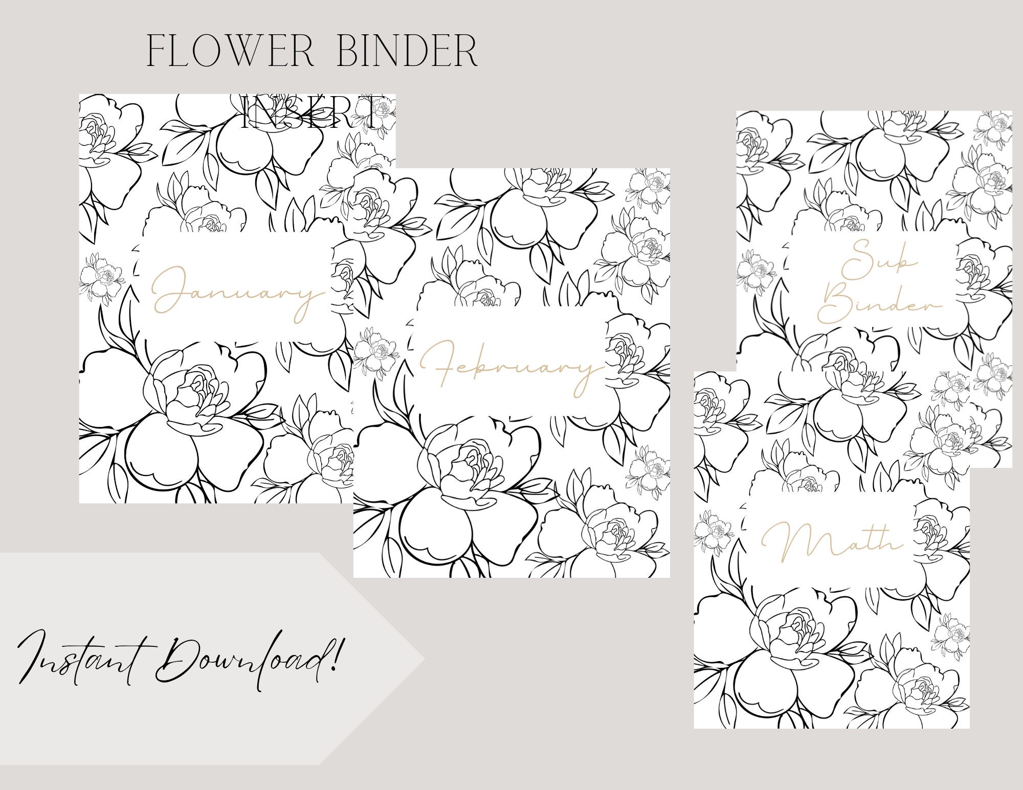Flower Binder Inserts - Etsy