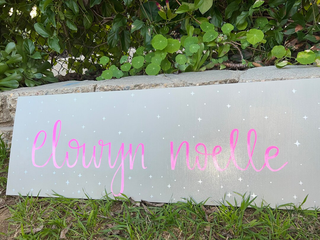 Custom Calligraphy Name Sign - Etsy