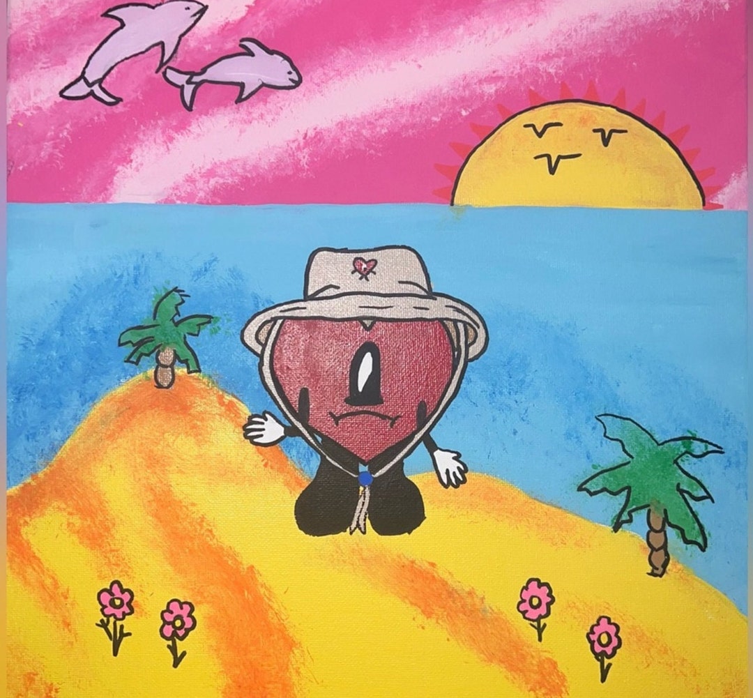 Bad Bunny Painting - Etsy