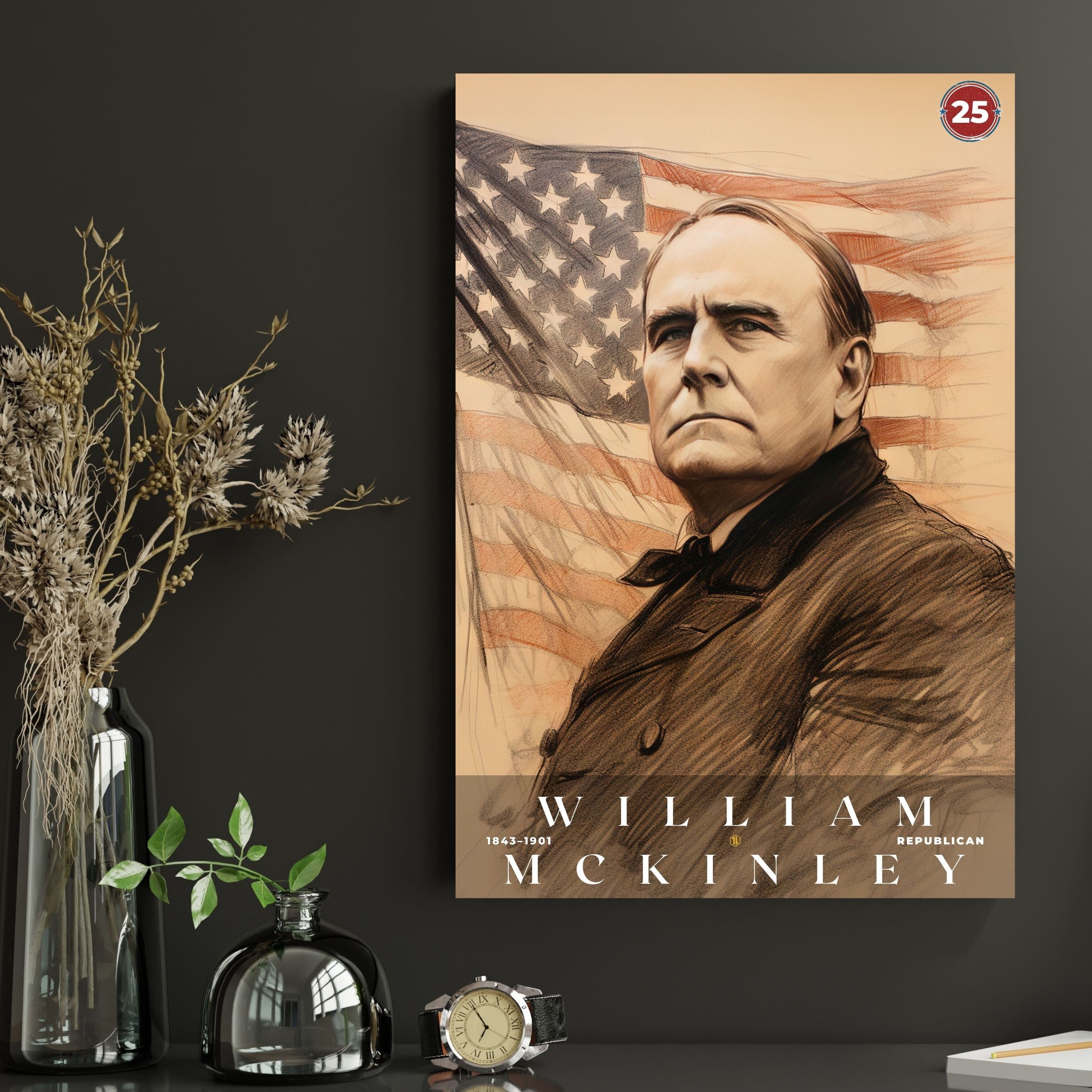 William Mckinley Poster US Presidents Poster American - Etsy