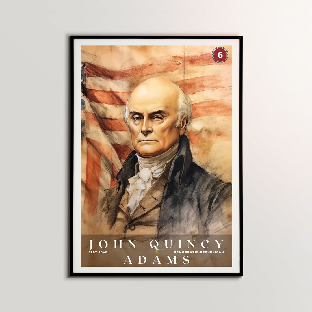 John Quincy Adams Poster US Presidents Poster American - Etsy