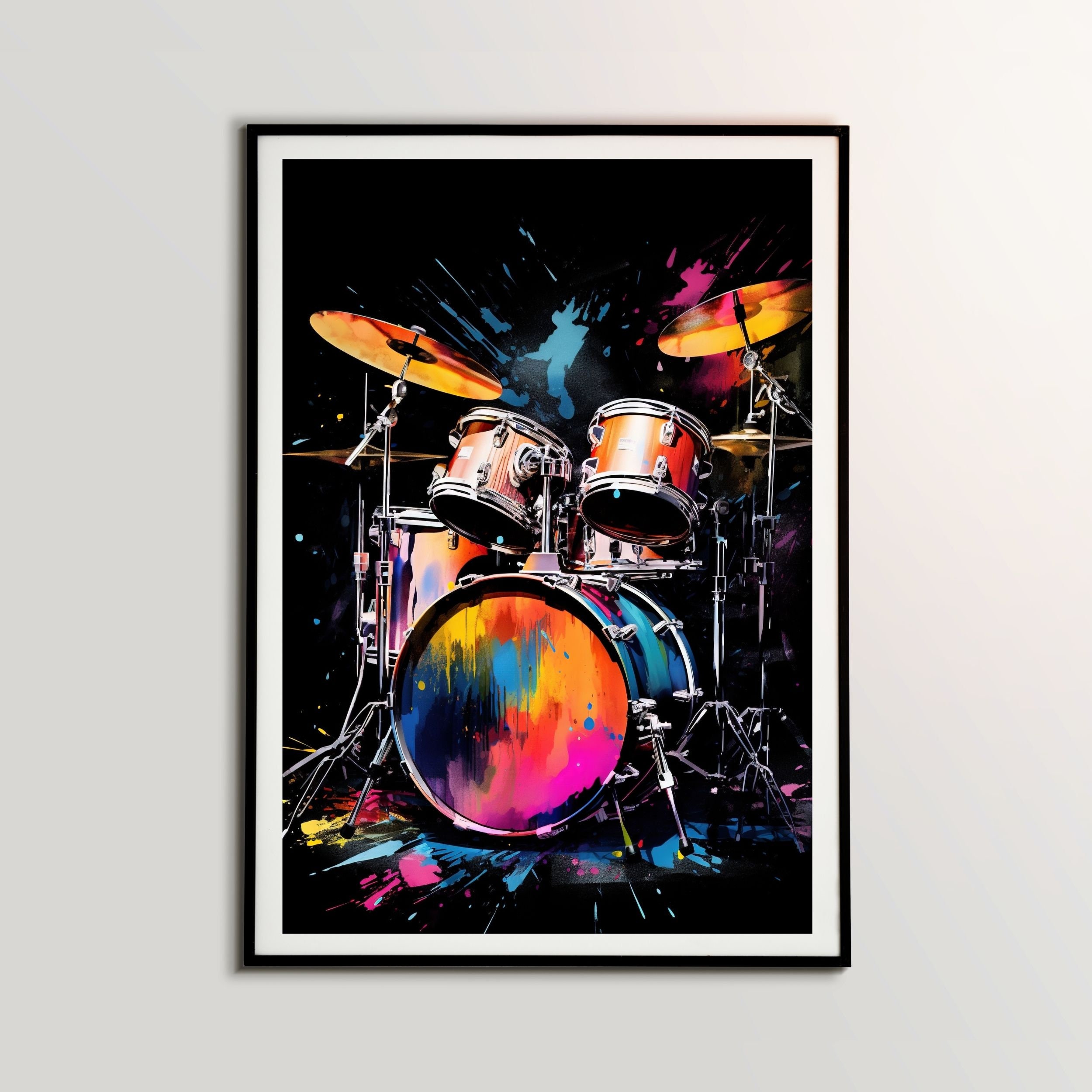 Drums Poster, Musical Instrument, Music Wall Art, Studio Decor, Musical Gift, Home Decor - Etsy