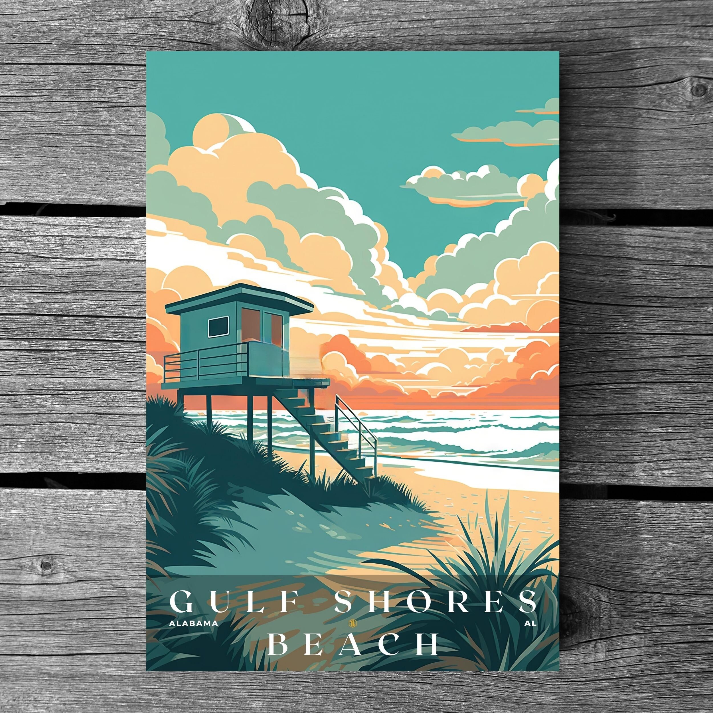 Gulf Shores Beach Poster, Travel Poster, Travel Wall Decor, Retro ...
