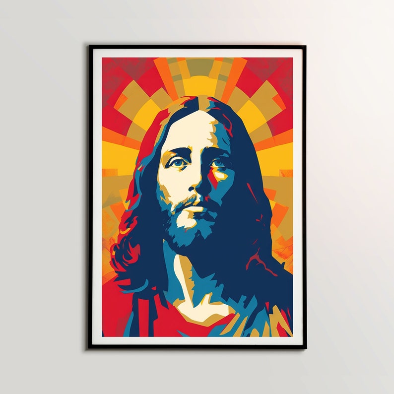 Jesus Christ Portrait 37, Jesus Christ Poster, Christian Art, Christian ...