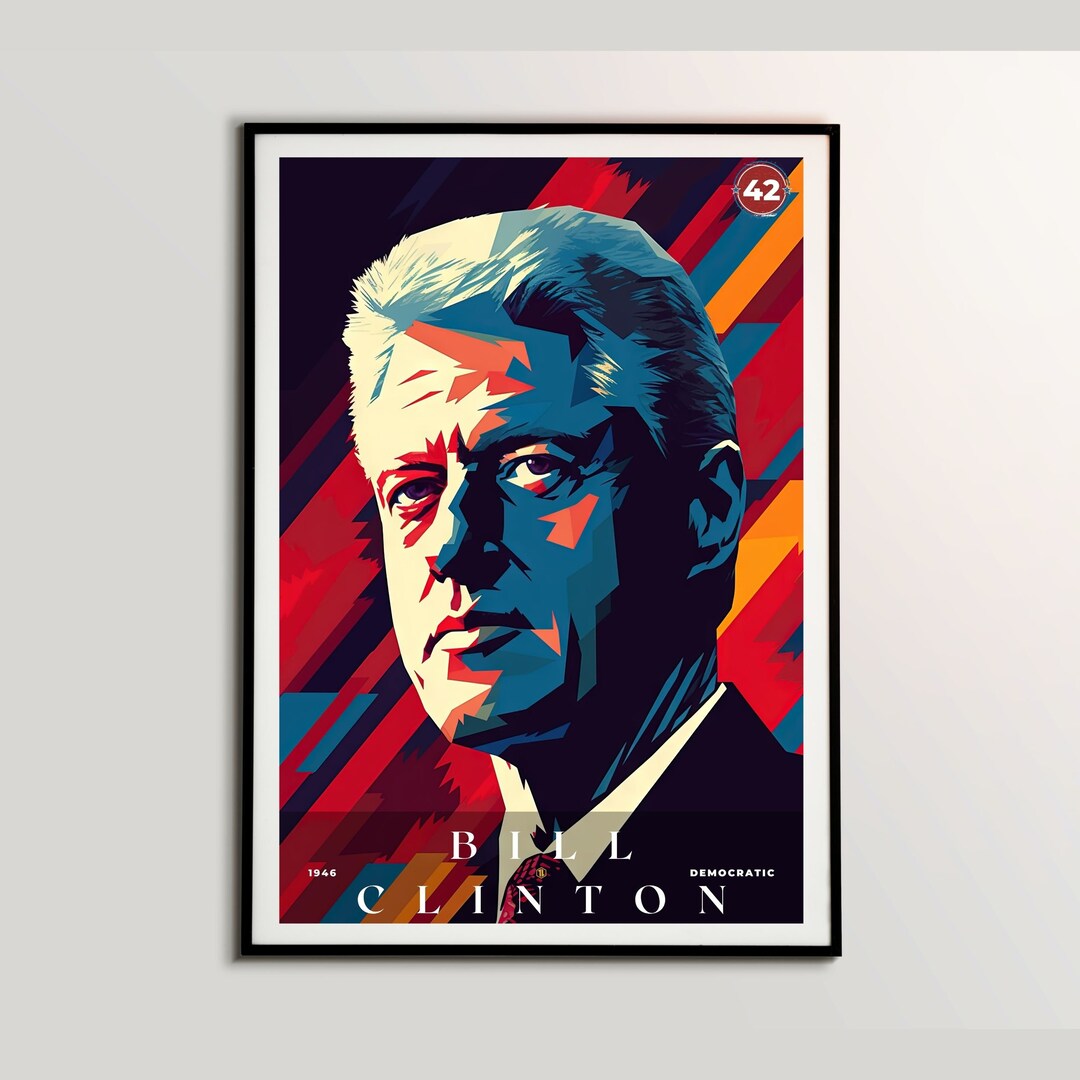 Bill Clinton Poster US Presidents Poster American History - Etsy Canada