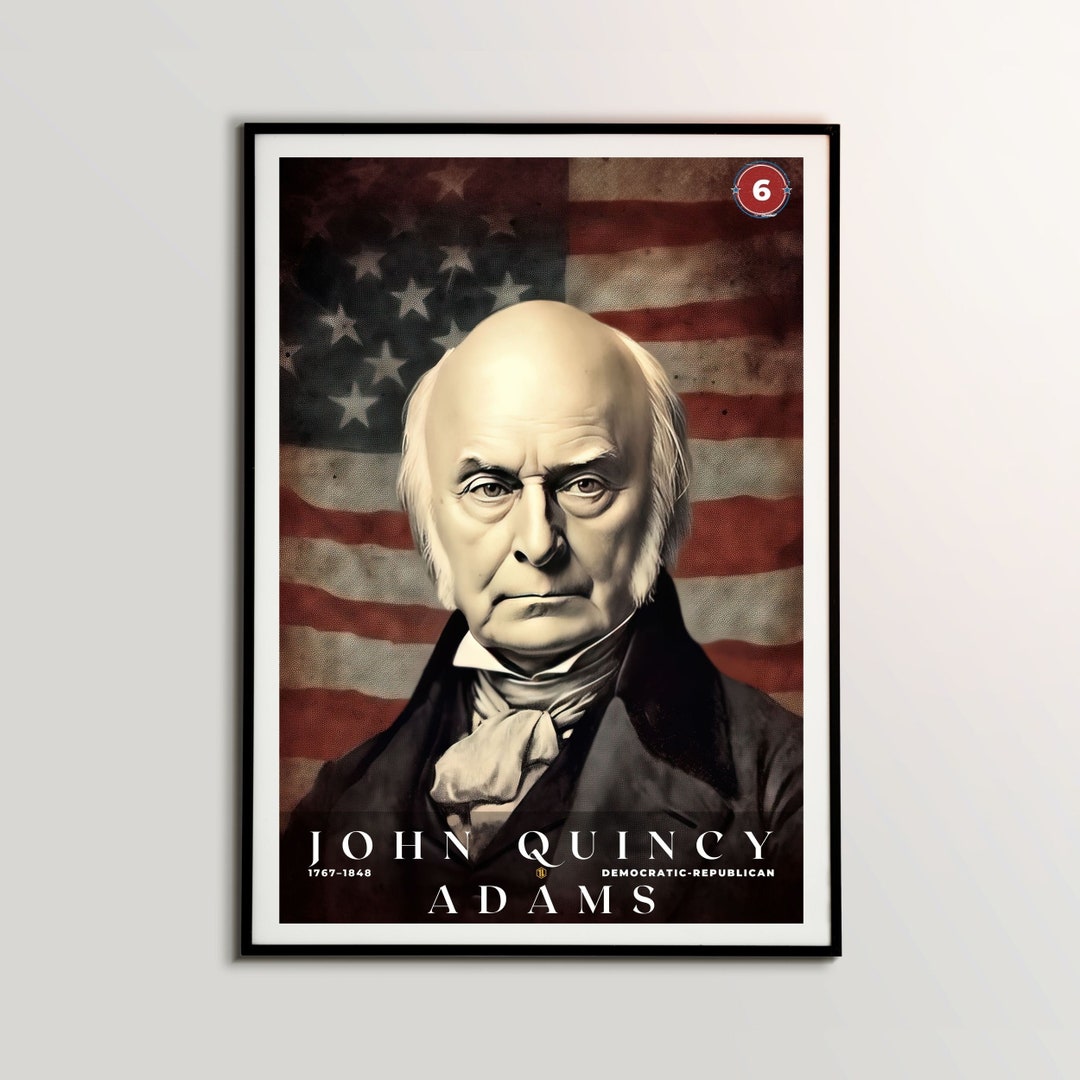 John Quincy Adams Poster US Presidents Poster American - Etsy