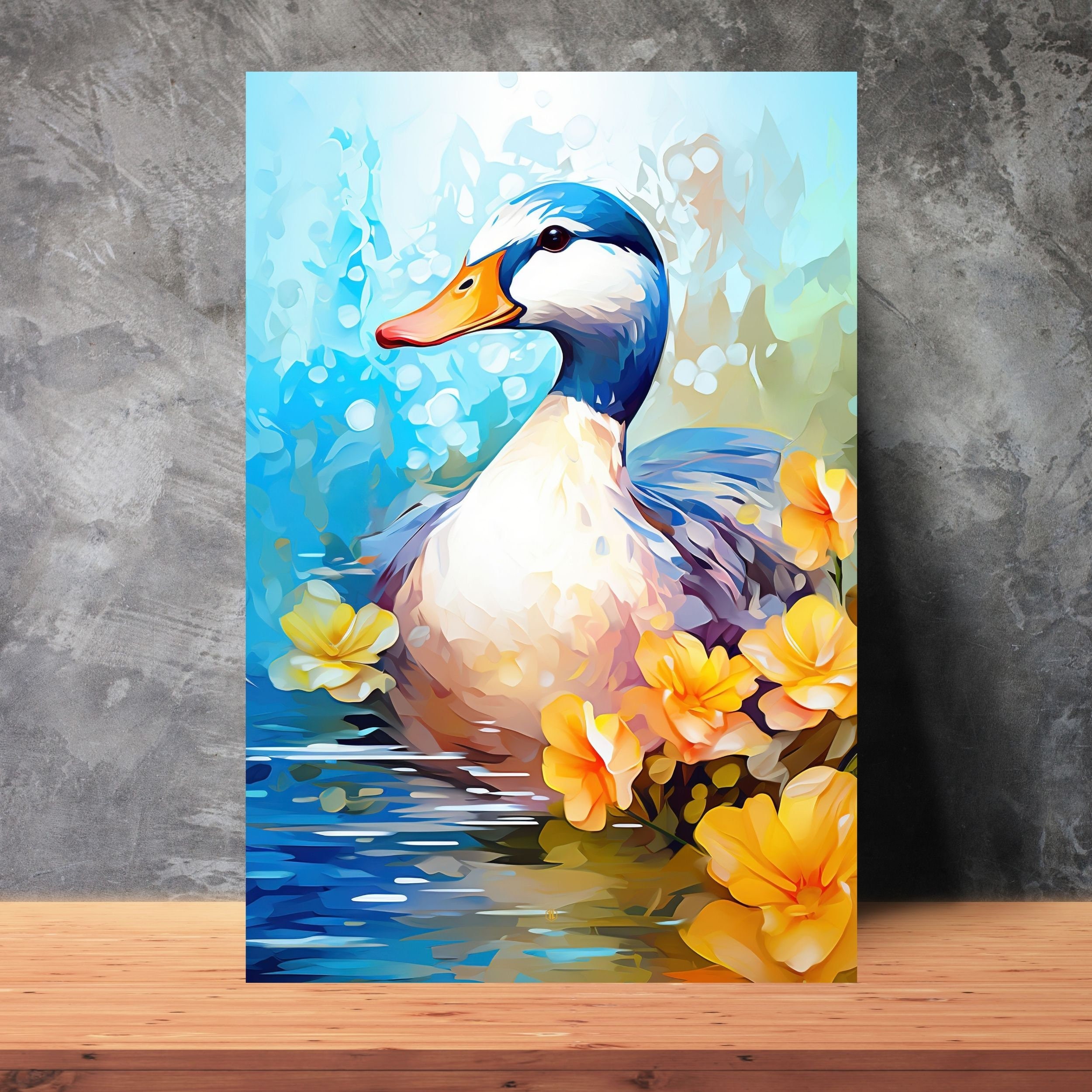 Duck Poster Beloved Animals Prints Colorful Animal Animal - Etsy