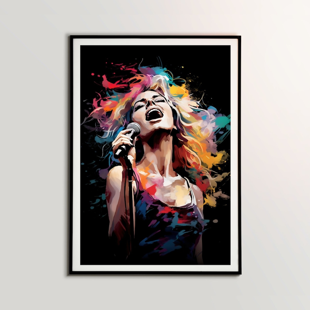 Female Singer 2 Poster Musical Instrument Music Wall Art - Etsy