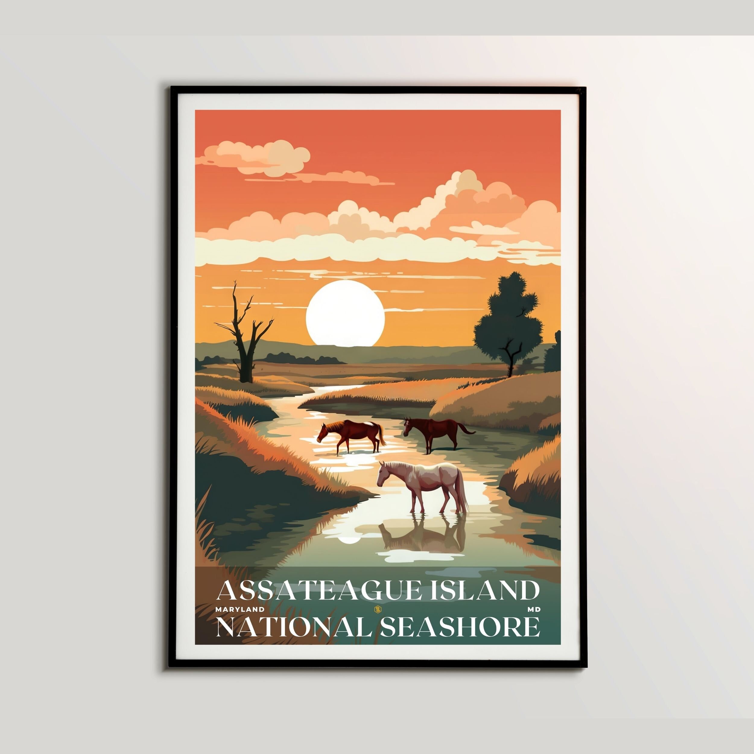 Assateague Island National Seashore Poster, Travel Poster, Travel Wall ...