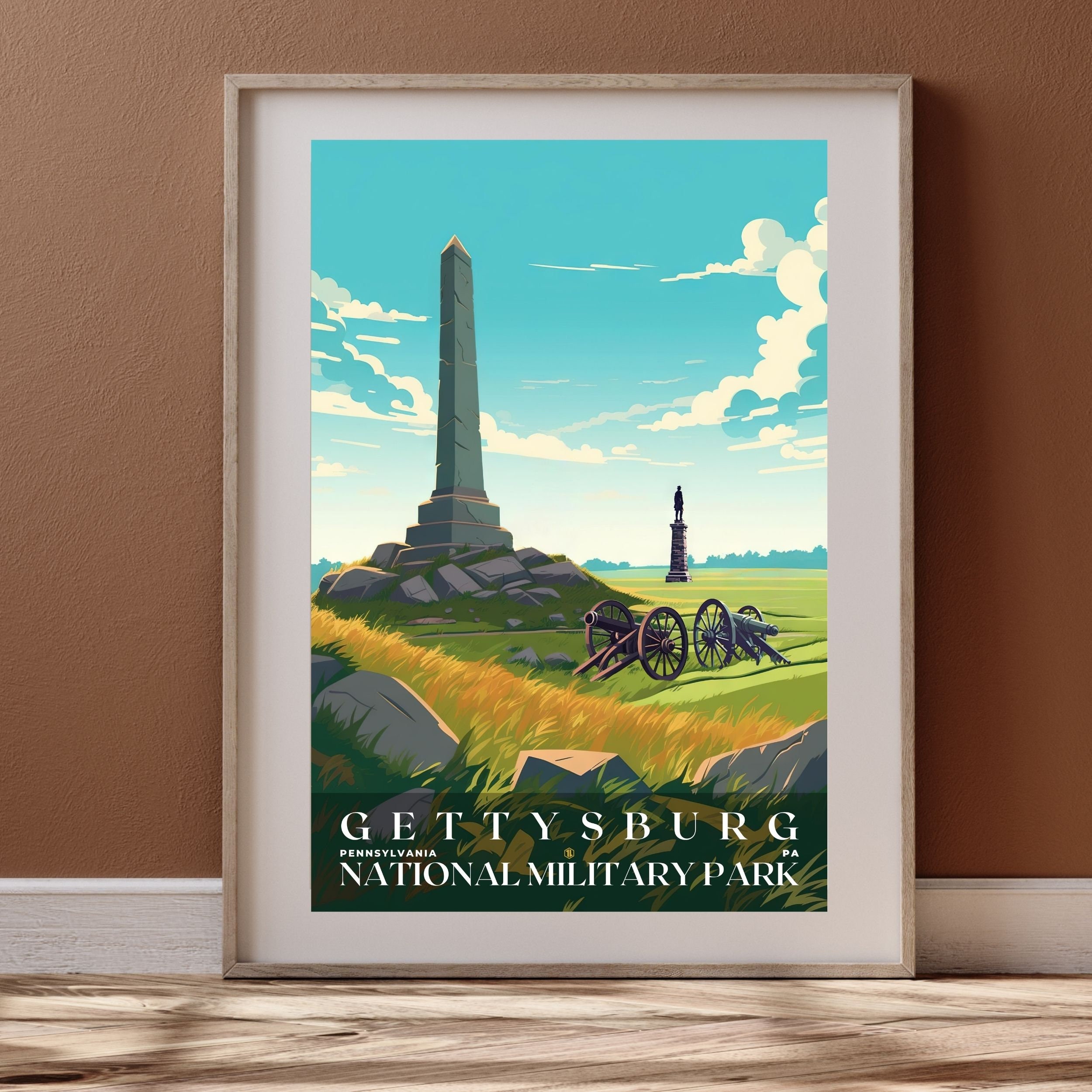 Gettysburg National Military Park Poster, Travel Poster, Travel Wall ...