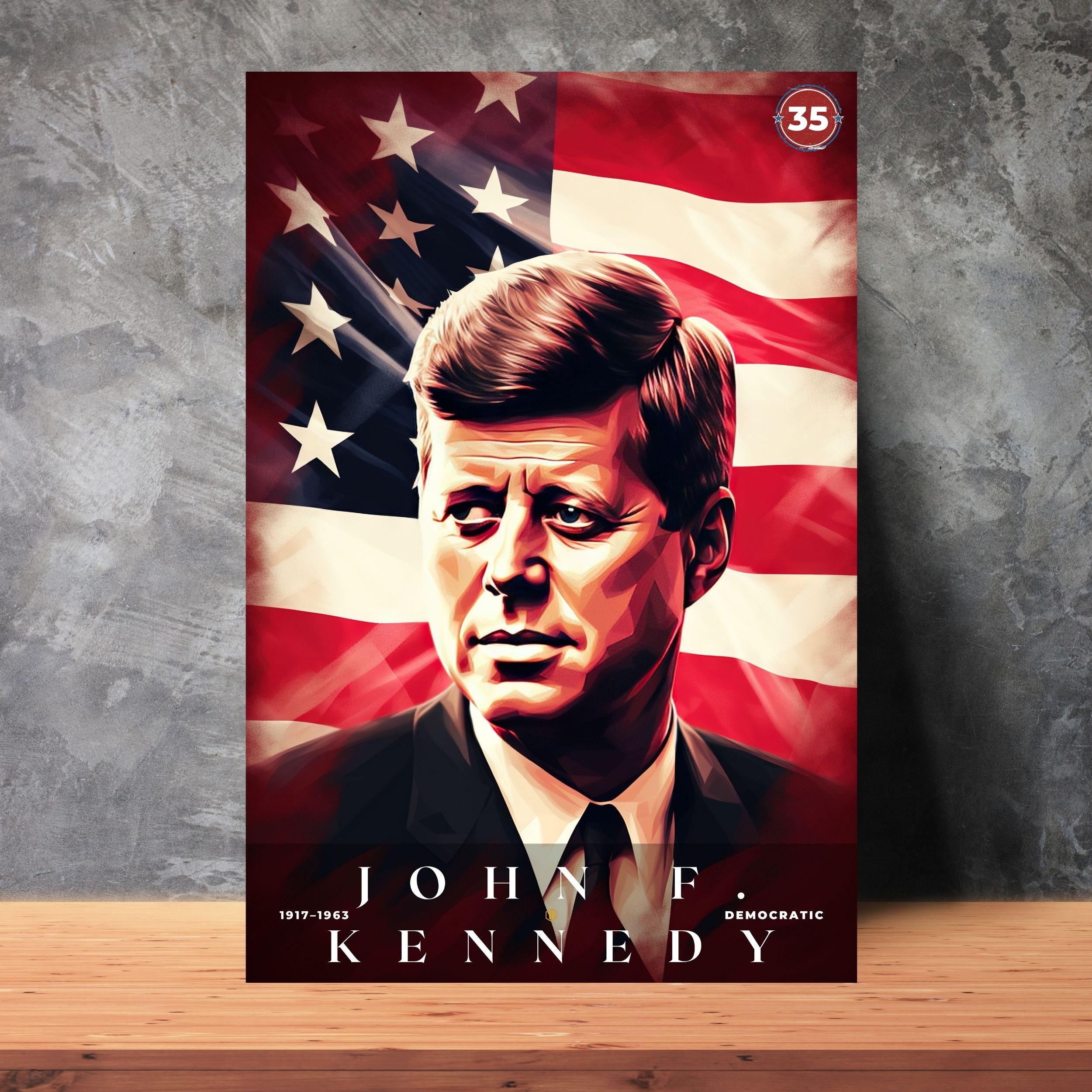 John F. Kennedy Poster, US Presidents Poster, American History ...