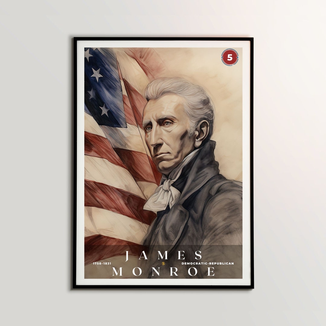 James Monroe Poster US Presidents Poster American History - Etsy