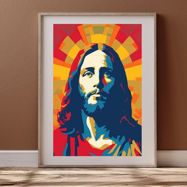 Jesus Christ Portrait 37, Jesus Christ Poster, Christian Art, Christian ...