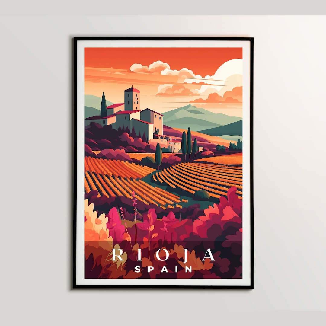 Rioja Poster, Travel Poster, Travel Wall Decor, Retro Travel Poster ...