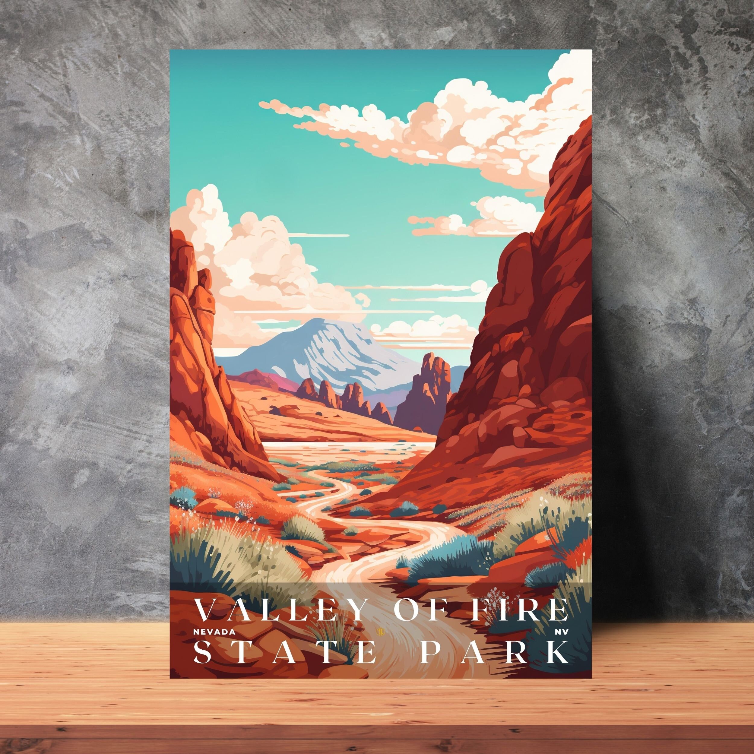 Valley of Fire State Park Poster, Travel Poster, Travel Wall Decor ...