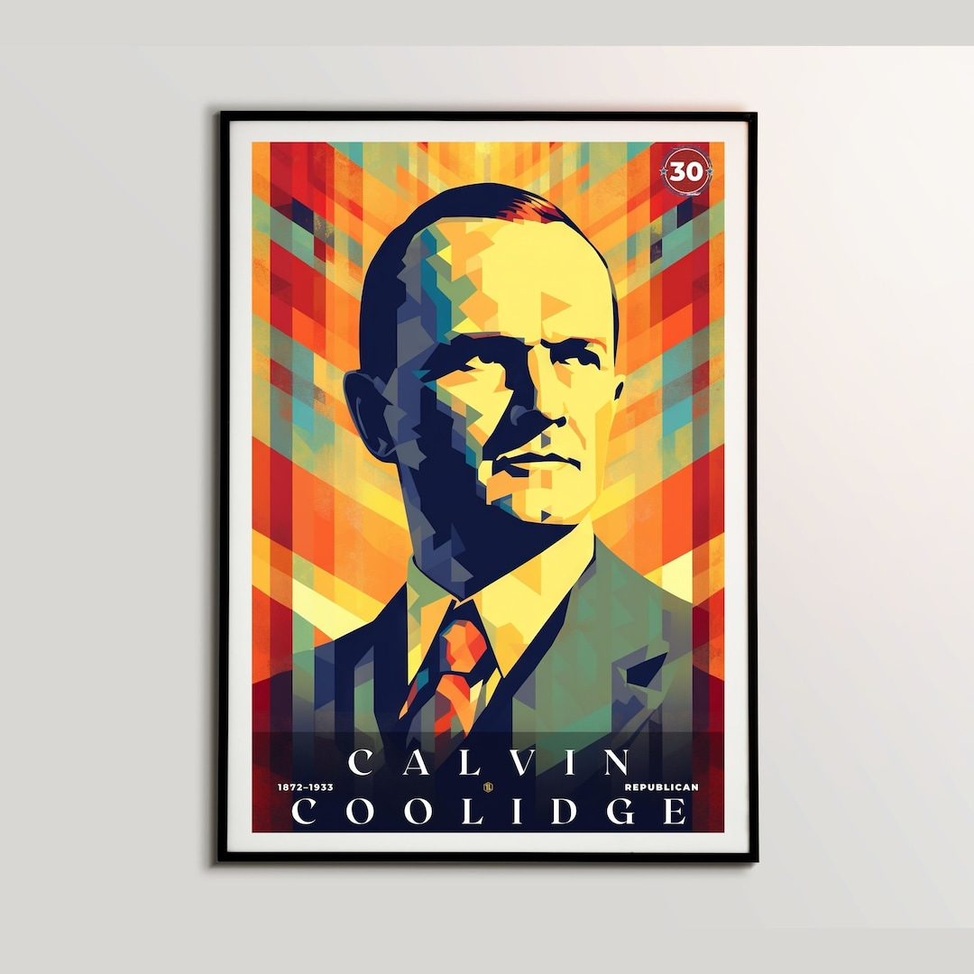 Calvin Coolidge Poster US Presidents Poster American - Etsy