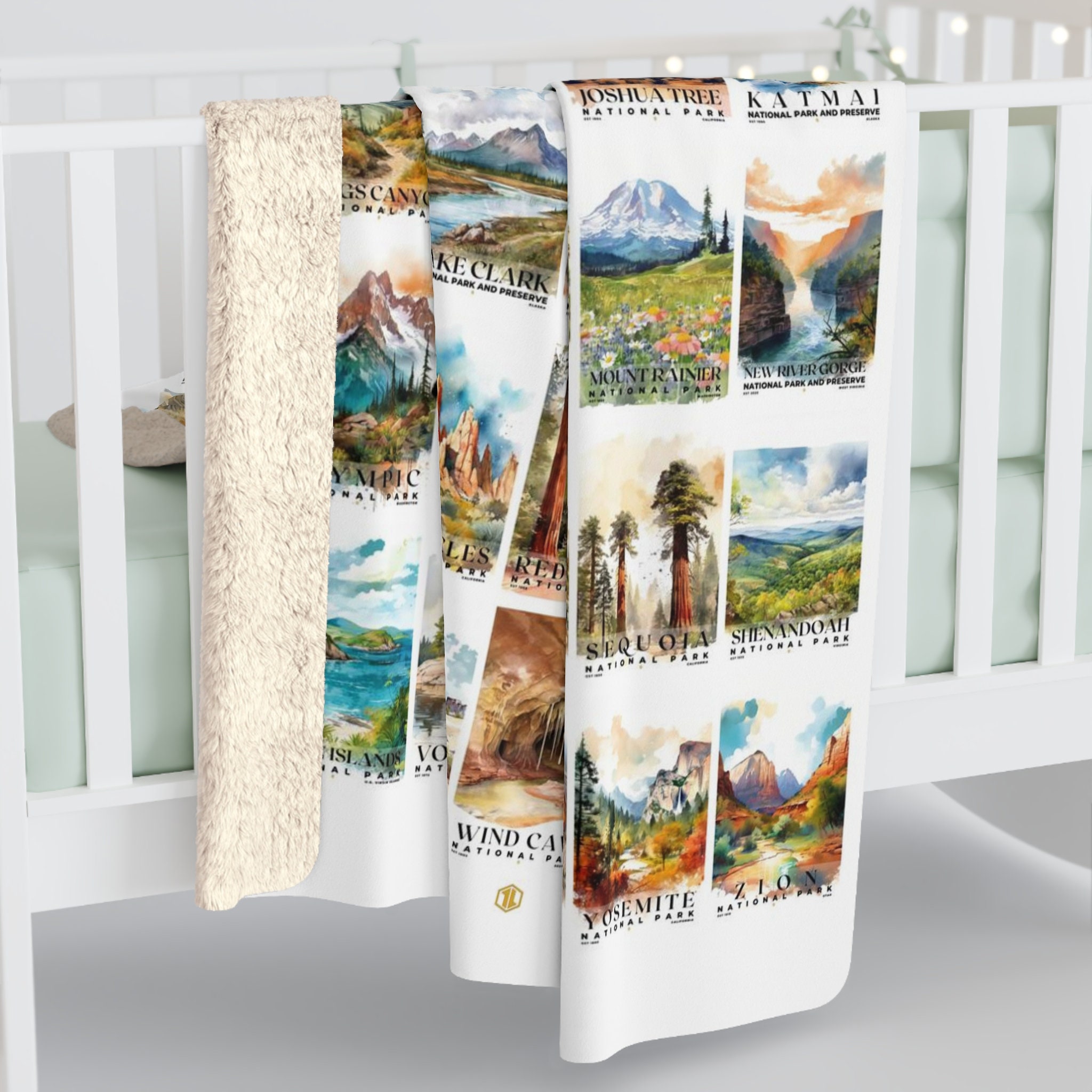US National Parks Blanket, National Parks Sherpa Blanket, Nature Lover ...