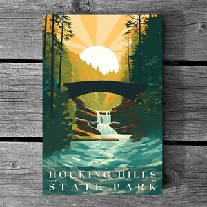 Hocking Hills State Park Poster, Travel Poster, Travel Wall Decor ...