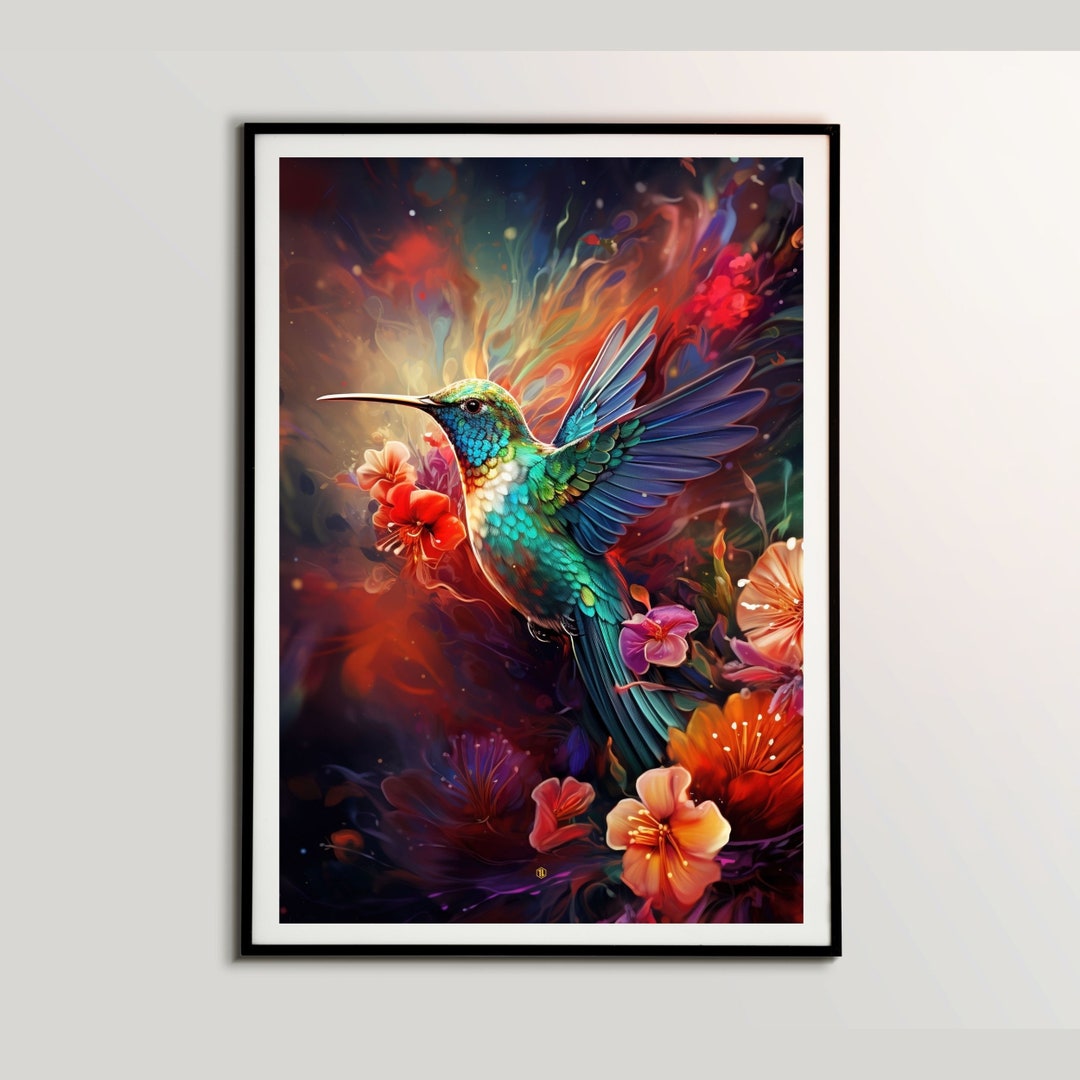 Hummingbird Poster, Beloved Animals Prints, Colorful Animal, Animal Art ...