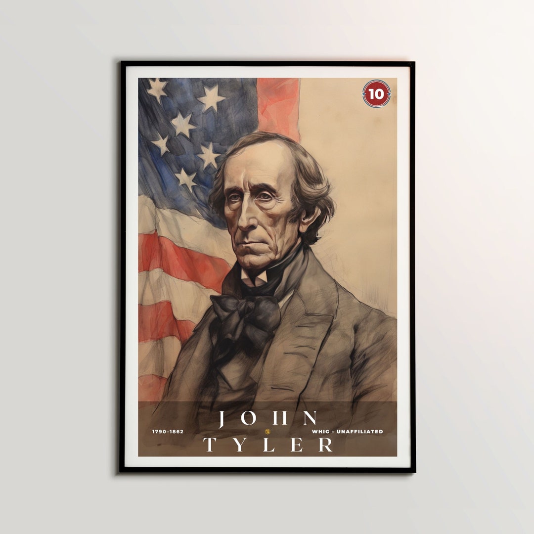 John Tyler Poster US Presidents Poster American History - Etsy