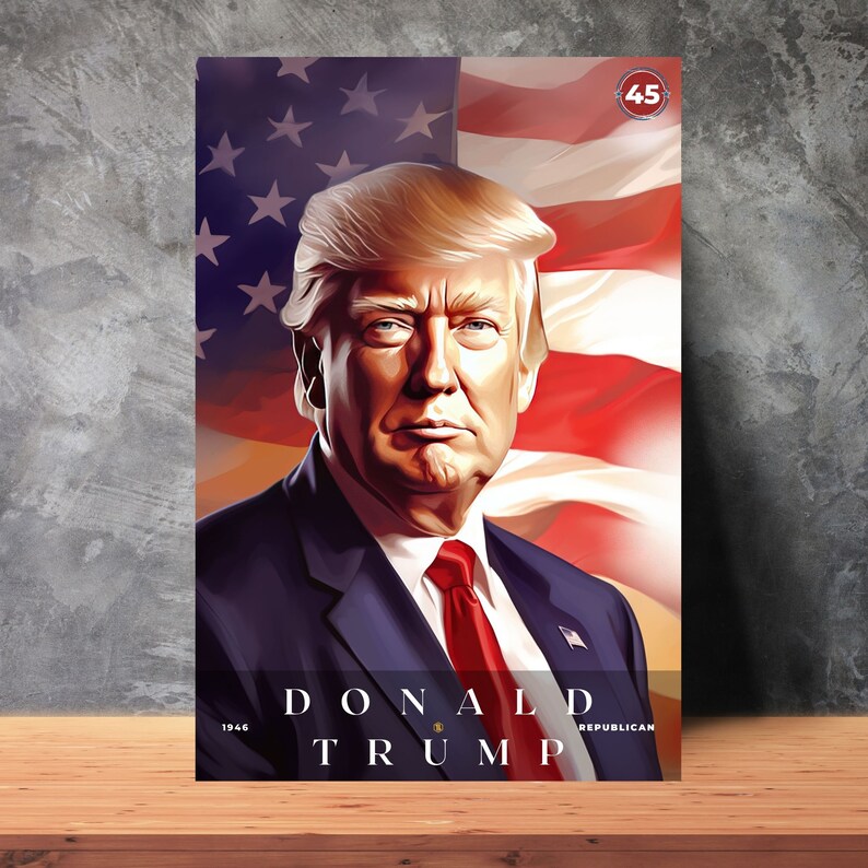 Donald Trump Poster, US Presidents Poster, American History, Presidents ...