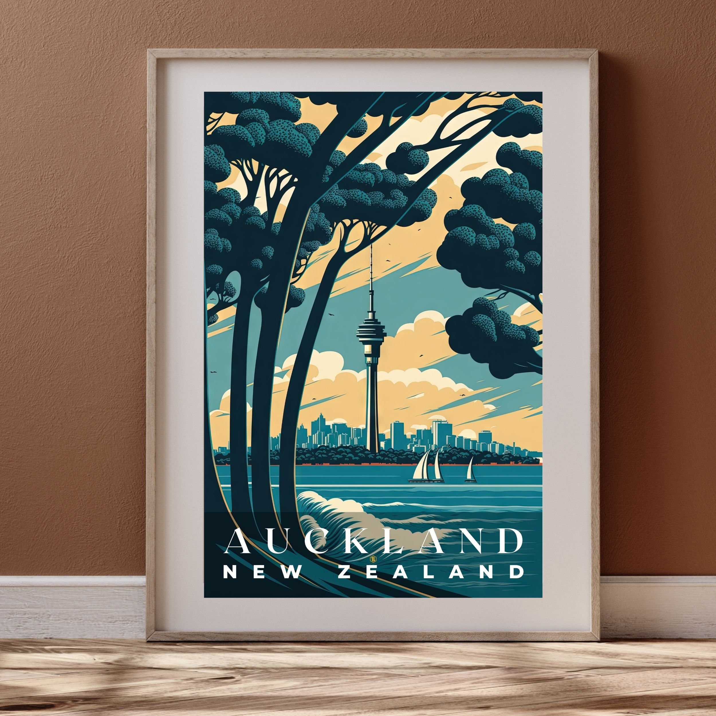 Auckland Poster Travel Poster Travel Wall Decor Retro - Etsy