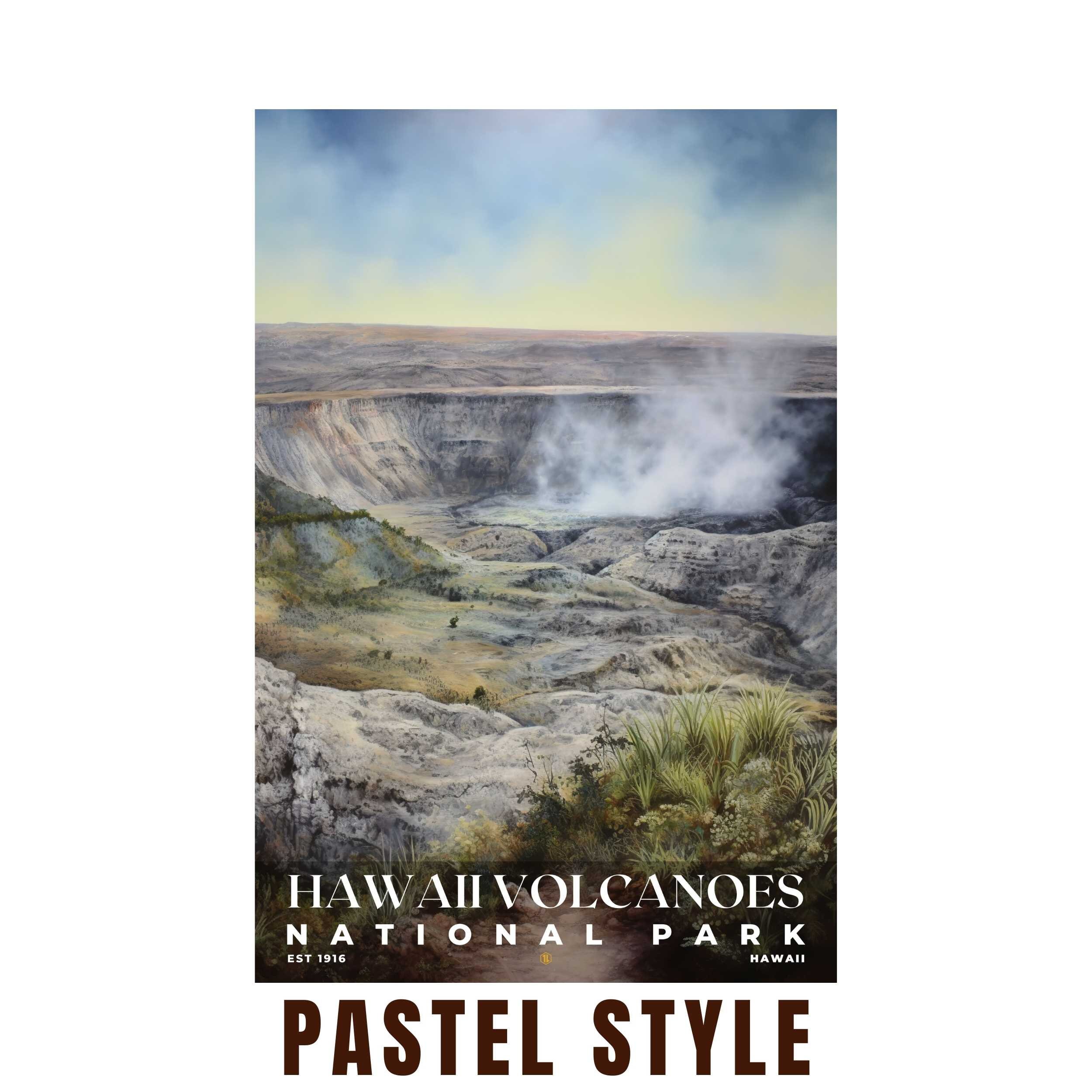 Hawaii Volcanoes National Park, National Park Poster, Travel Wall Decor ...