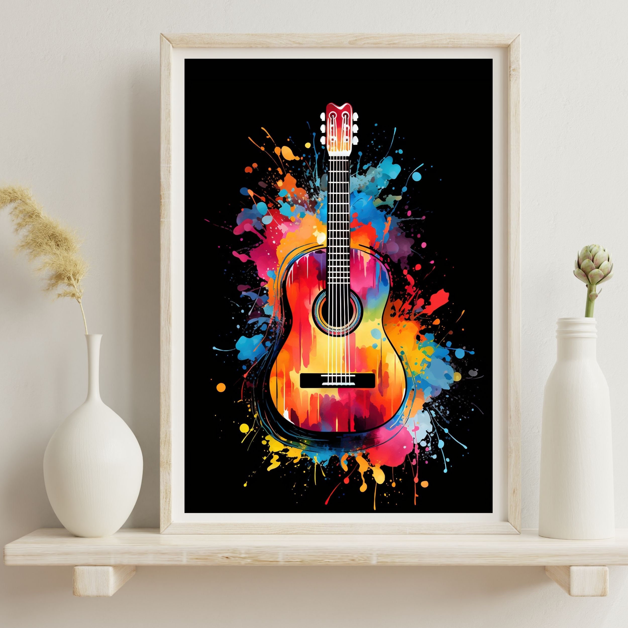 Classic Guitar Poster Musical Instrument Music Wall Art - Etsy
