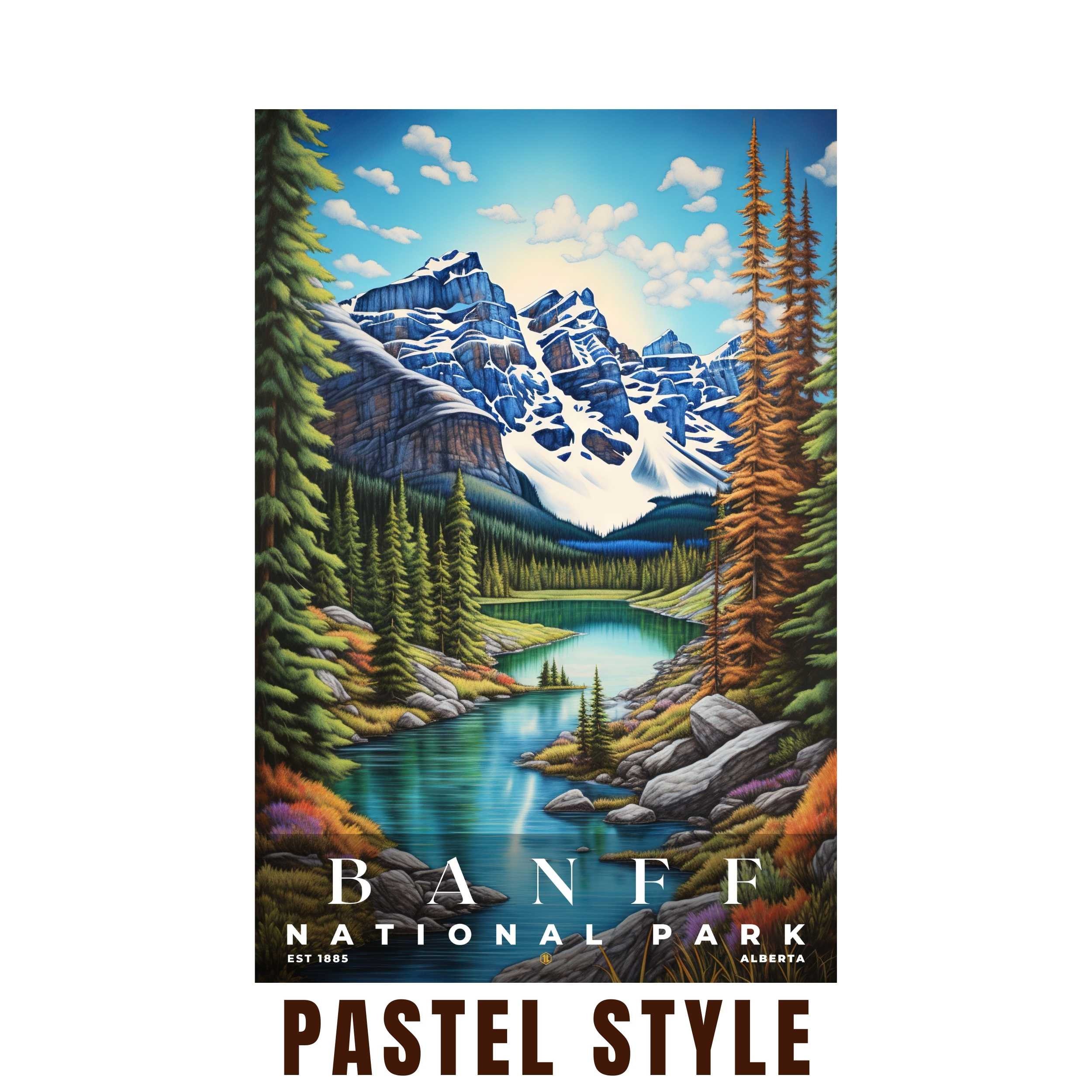 Banff National Park, National Park Poster, Travel Wall Decor, Retro ...