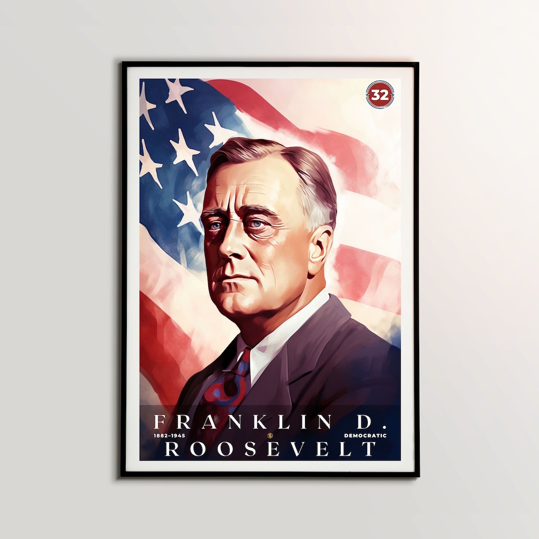 Franklin D. Roosevelt Poster US Presidents Poster American - Etsy