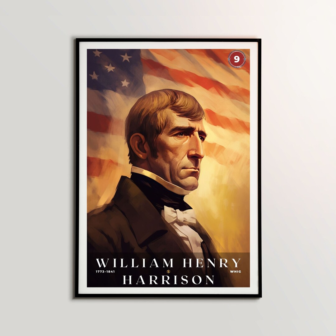 William Henry Harrison Poster US Presidents Poster American - Etsy