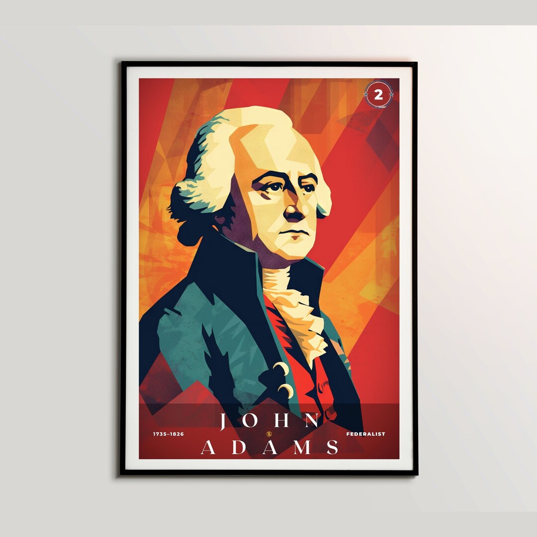 John Adams Poster US Presidents Poster American History - Etsy