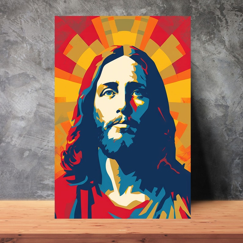 Jesus Christ Portrait 37, Jesus Christ Poster, Christian Art, Christian ...