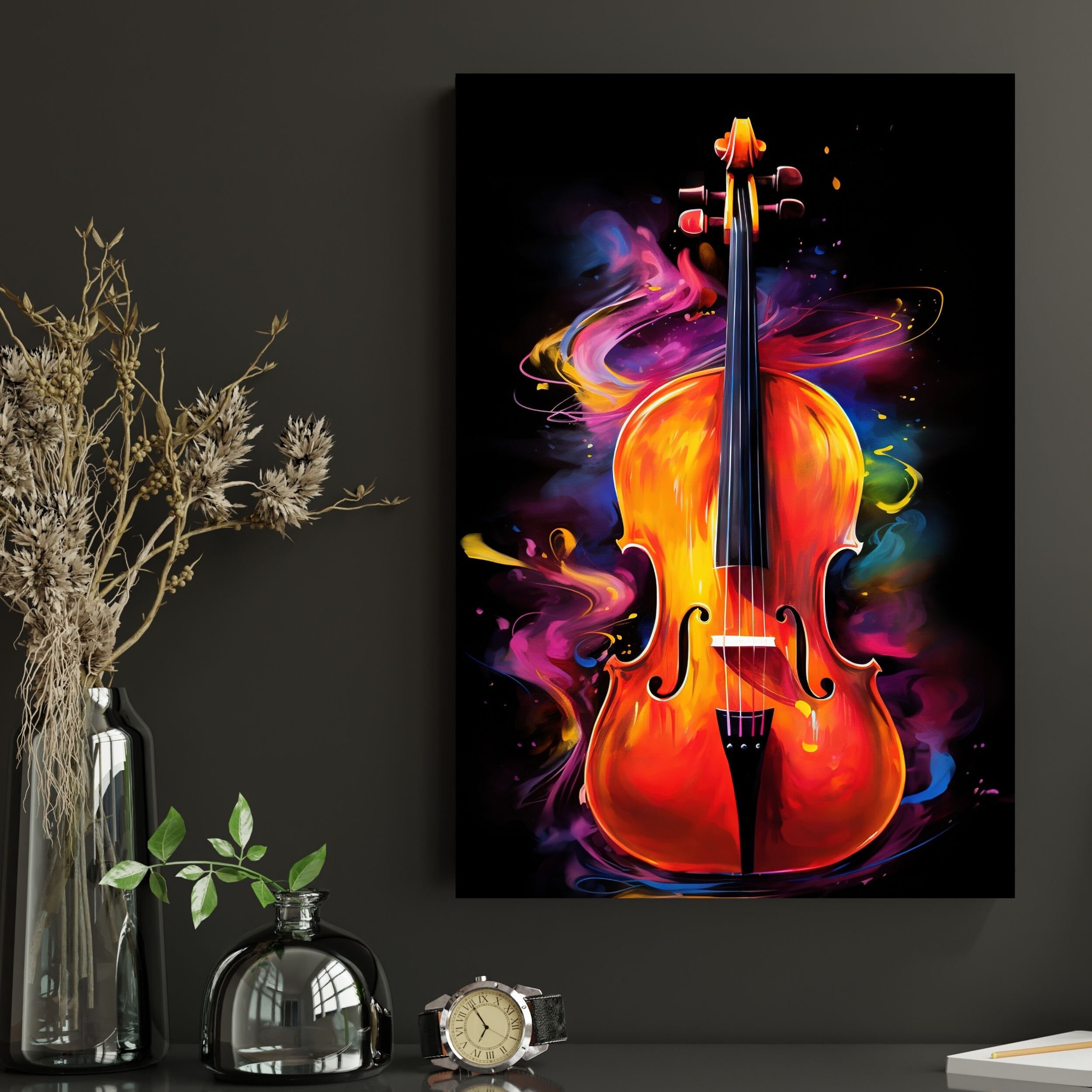 Cello Poster, Musical Instrument, Music Wall Art, Studio Decor, Musical ...