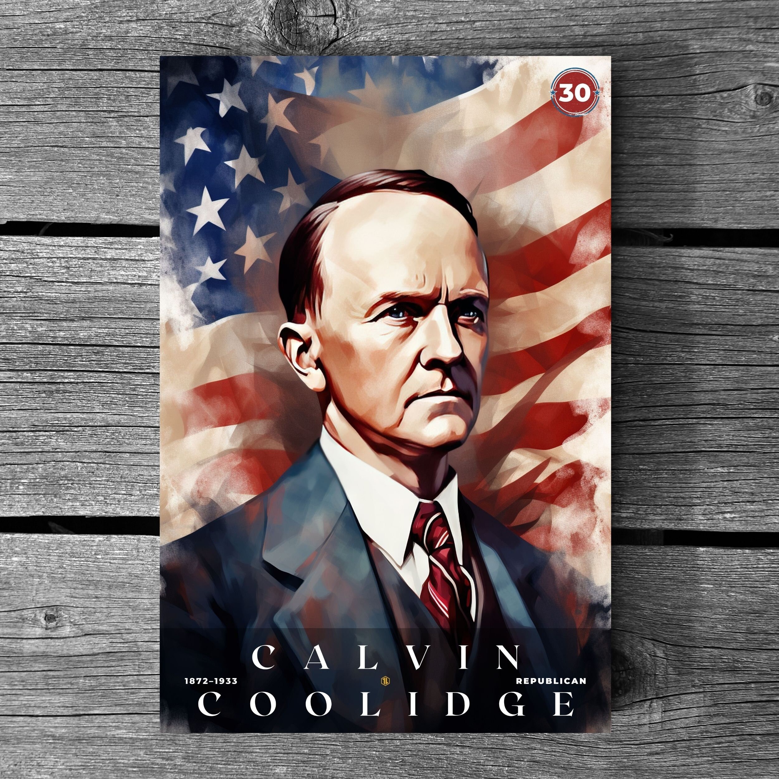 Calvin Coolidge Poster, US Presidents Poster, American History ...