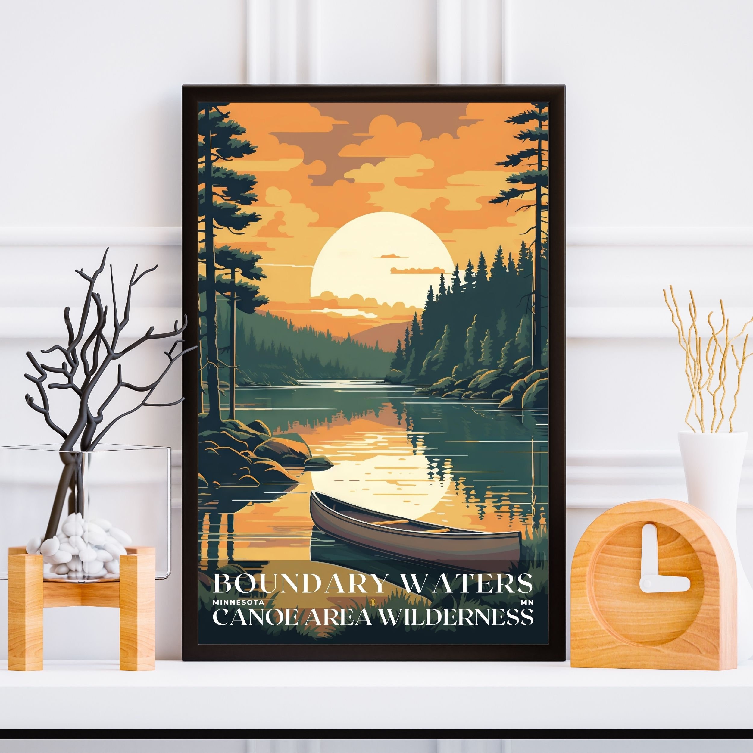 Boundary Waters Canoe Area Wilderness Poster, Travel Poster, Travel ...