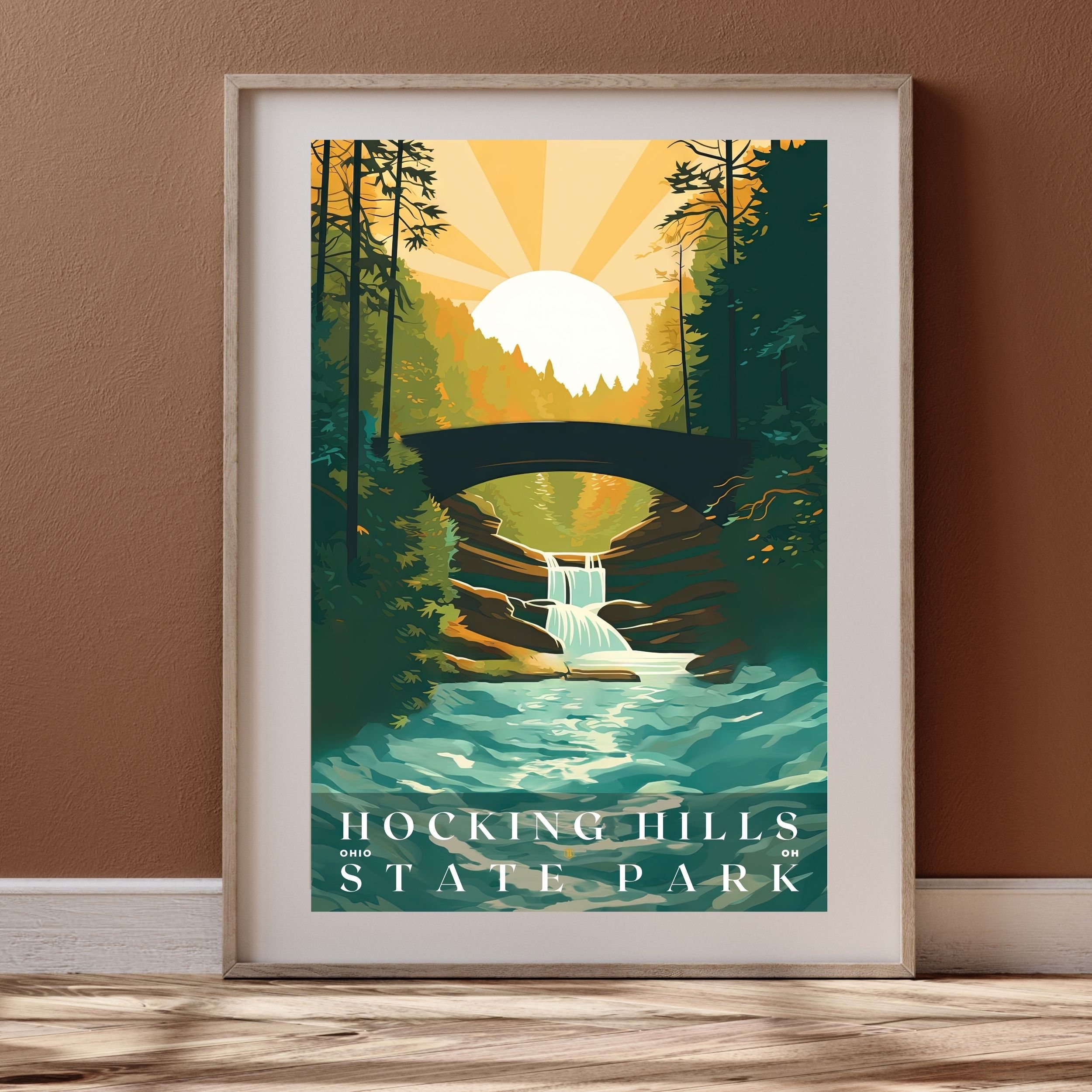 Hocking Hills State Park Poster, Travel Poster, Travel Wall Decor ...