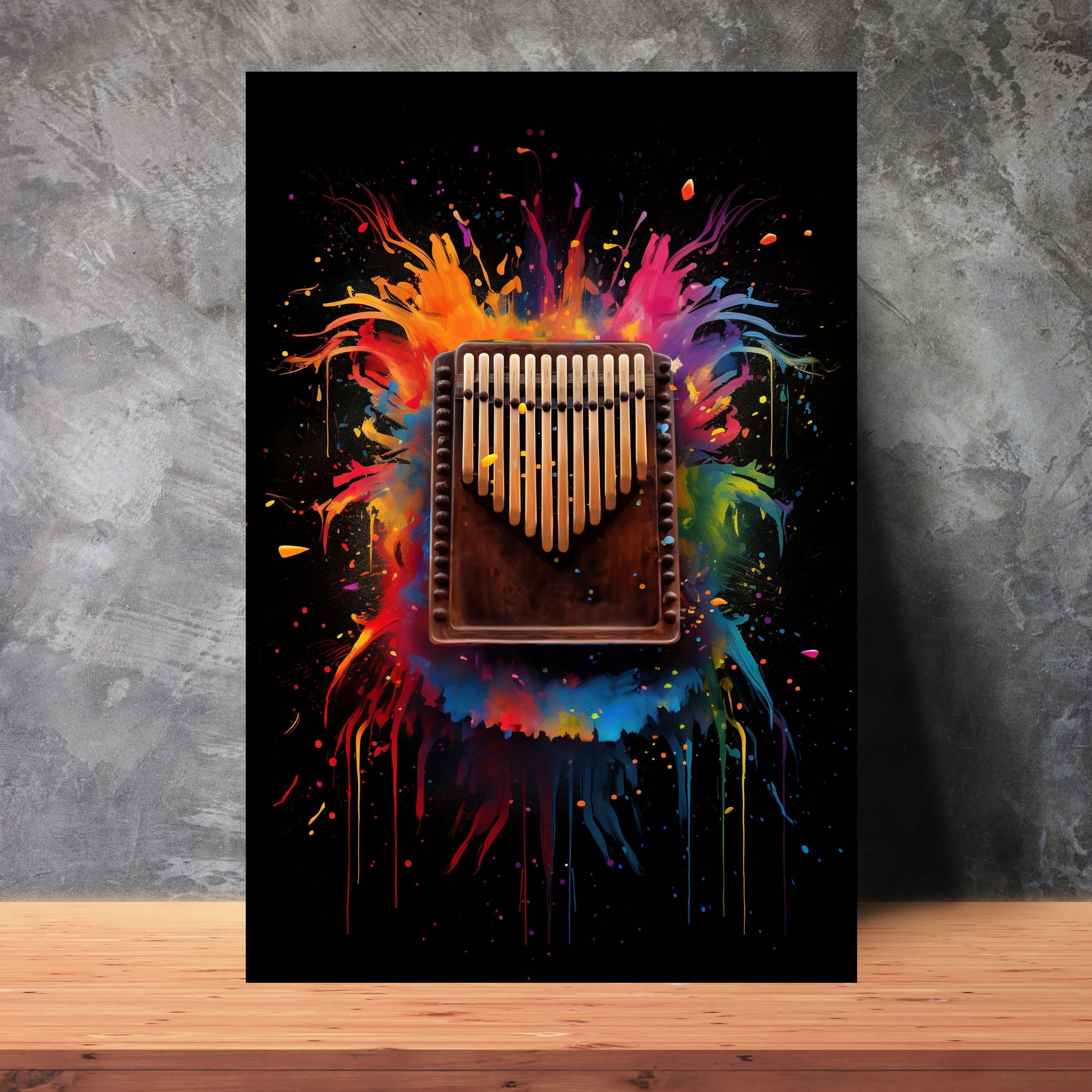 Kalimba Poster Musical Instrument Music Wall Art Studio - Etsy