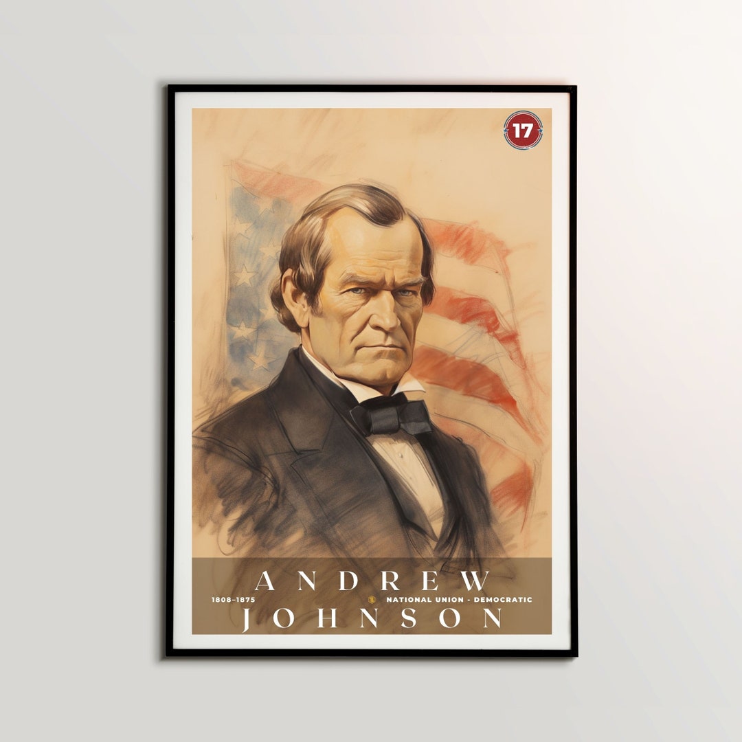 Andrew Johnson Poster US Presidents Poster American History - Etsy