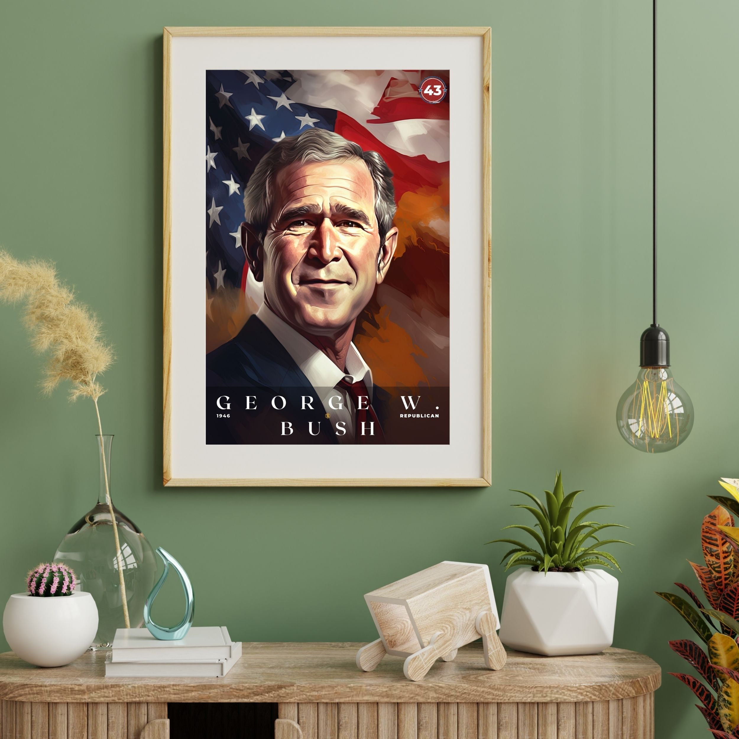 George W. Bush Poster, US Presidents Poster, American History ...